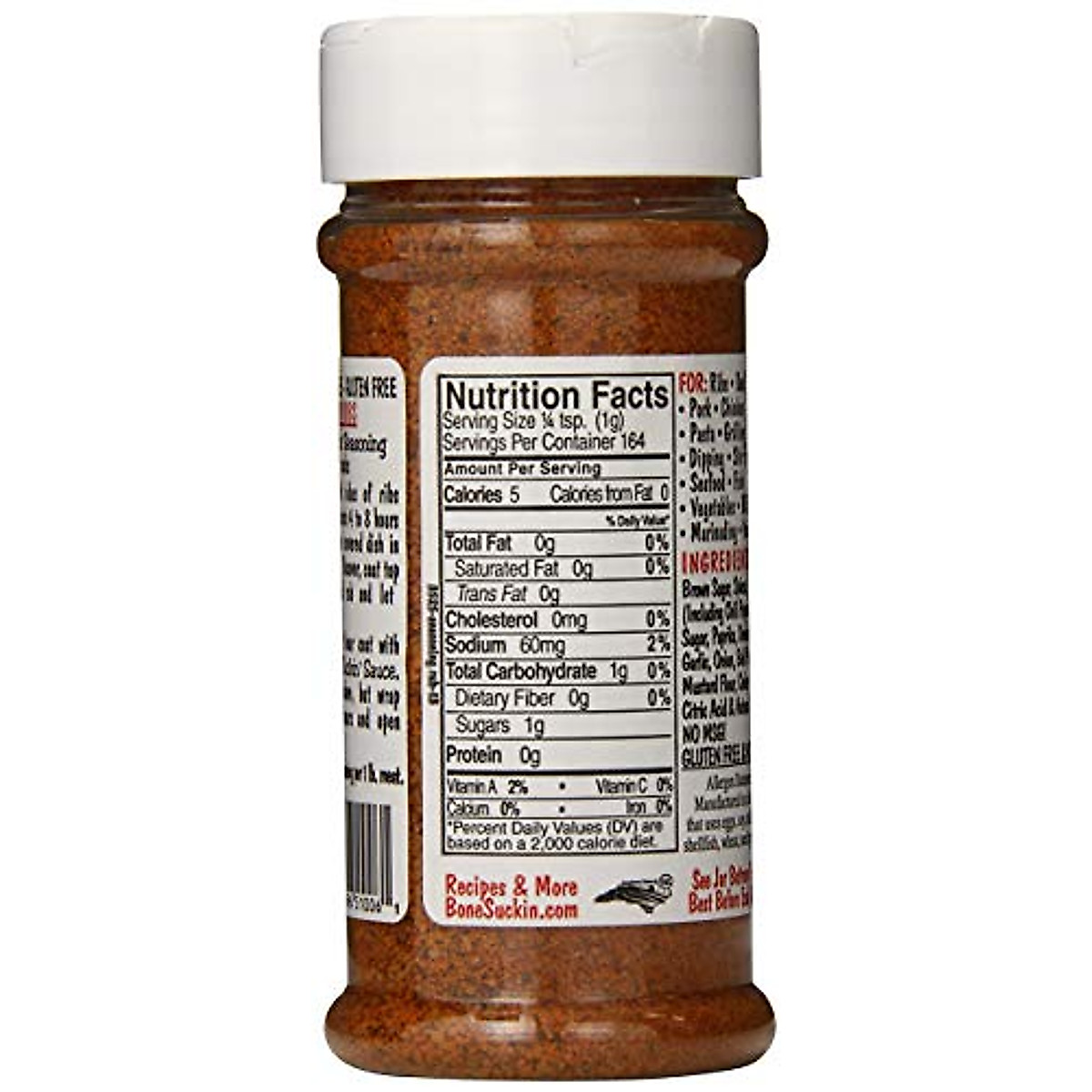 Bone Suckin' Sauce Bone Suckin' Original Seasoning and Rub, 5.8 Ounce