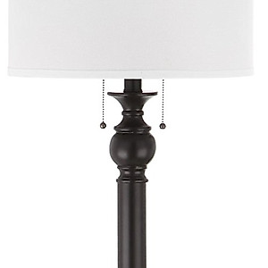 SAFAVIEH Lighting Collection Jessie Rustic Farmhouse Pull Chain Oil-Rubbed Bronze 59-inch Living Room Bedroom Home Office Standing Floor Lamp (LED Bulb Included)