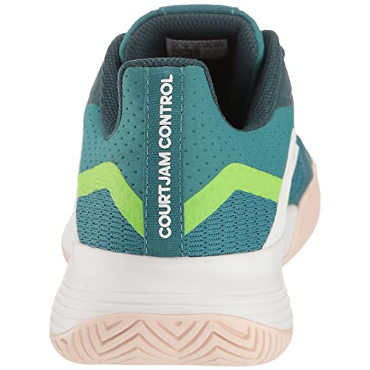 adidas Women's Court Jam Control Sneaker, Arctic Fusion/White/Lucid Lemon, 8