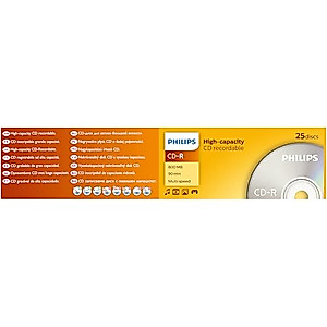 Philips CD-R 800 MB Data (Gbyte/90 Minuten, Multi Speed Recording 25er