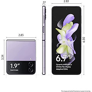 SAMSUNG Galaxy Z Flip 4 256GB Bora Purple - T-Mobile (Renewed)
