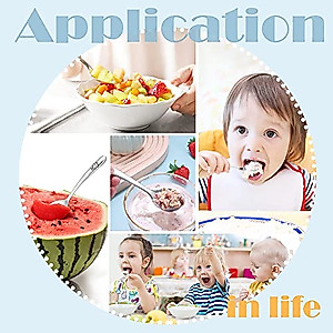 FUNNUO 6 Pack 18/8 Stainless Steel Toddler Spoons, Toddler Utensil for Kids Self Feeding, Baby Safe Spoons Set with Mirror Polished, Dishwasher Safe