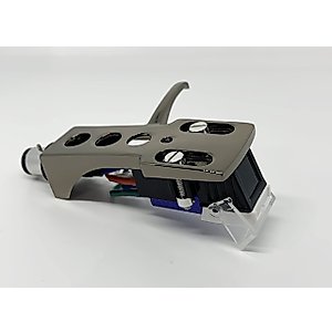Blue Cartridge and Stylus, needle and Titanium Headshell with mounting bolts for Technics SL-1200, SL-1210, SL-1600, SL-1610, SL-1700, SL-235, SL-23A, SL-B2, SL-B202, SL-B205, SL-B3
