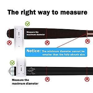 Aventik X-Tube Heat Shrink Wrap Tubing for Fishing Rod Grips with Non Slip Waterproof and Insulation 40 Inch Lengths Durable(Black-30mm)