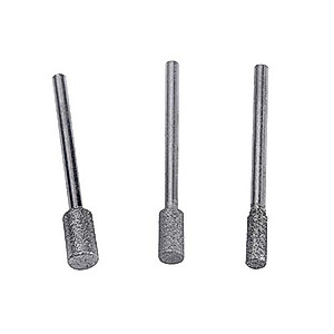 Xiaokeis Chainsaw Sharpening Attachment Kit, Chain Saw Blade Teeth Sharpener Set with Angle Guide and Diamond Burr Grinding Stone Files, Drill Power Rotary Tool Accessory Kit(5 Pcs)