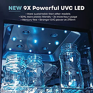 Wabi UVC LED Sanitizer & Dryer Ultra (White + Gunmetal Trim)