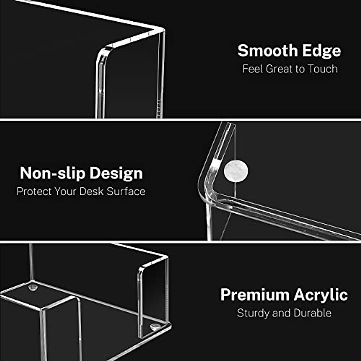 MaxGear Acrylic Cocktail Napkin Holder for Table, Clear Napkins Holder, Beverage Napkin Holders Modern Buffet Paper Napkin Caddy for Bar, Party, Dinner, Kitchen & Dining Room, 5.5 x 5.5 inches