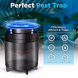 White Kaiman Bug and Flying Insect Trap | Indoor Fly, Gnat, and Mosquito Trap W/Easy Plug & Leave Design -