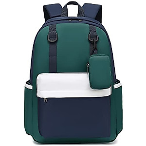 Bluboon Backpack for School Boys Girls Elementary Bookbag Kids Lightweight Casual Bags Sets with Small Coin Purse, 17 inch, fit 3-12