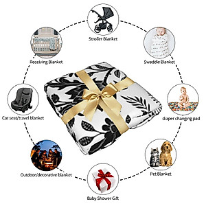 Christmas Goth Bat Flower Halloween Baby Swaddle Blankets boy Newborn Receiving Gothic Blankets Christmas Girl Baby Swaddle Blankets Large Swaddle Blankets Swaddling Wrap Silky Soft Gifts