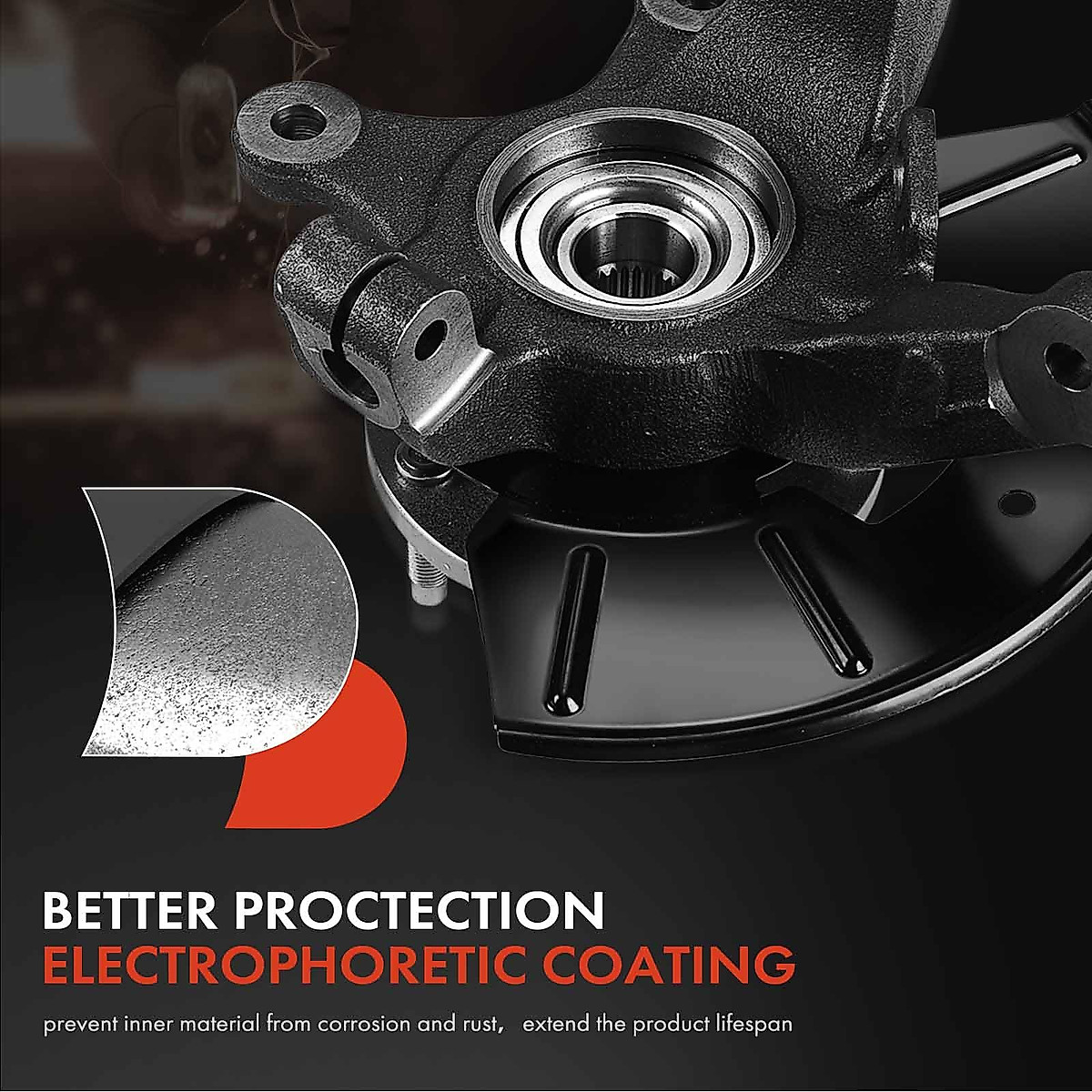 A-Premium 2 x Front Steering Knuckle & Wheel Bearing Hub Assembly Compatible with Ford Escape 05-12, Mazda Tribute 05-06/08-11, Mercury Mariner 05-11, w/5-Lug, Replace # 5L8Z3K185BA, 5L8Z3K186BA