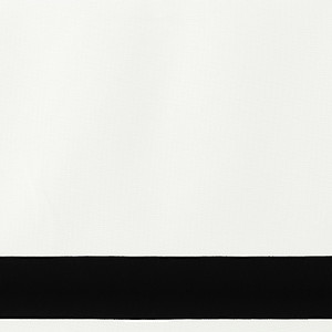 Sun Zero Denna Black Ribbon Border Stripe 100% Blackout Cordless Roman Shade, 33" x 64", Black/White