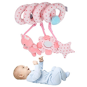 Ejoyous Baby Stroller Hanging Toy, Newborn Pram Crib Plush Toys Infant Spiral Activity Rattle Stroller Car Seat Toy for Babies Boys and Girls()