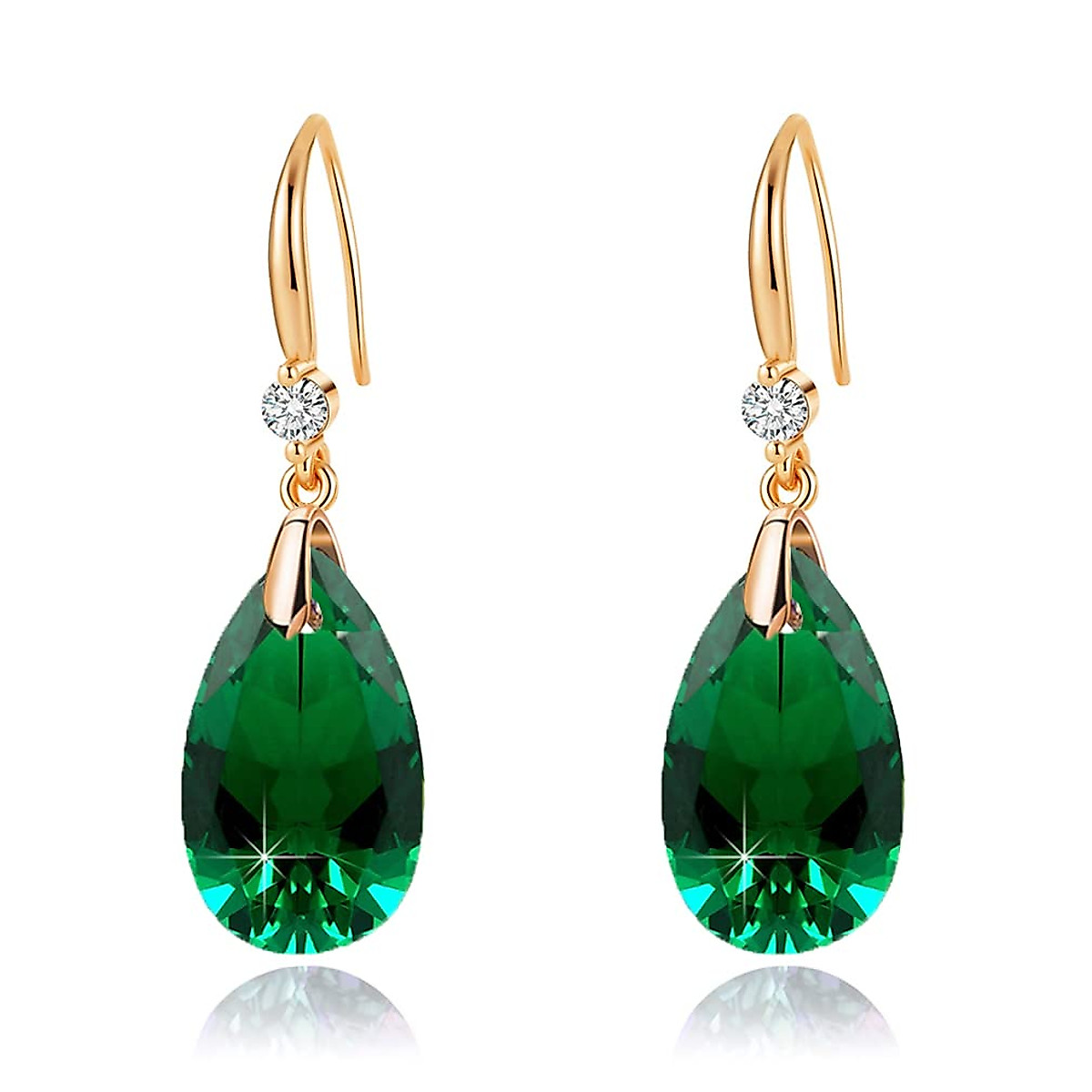 Austrian Crystal Teardrop Dangle Drop Earrings for Women