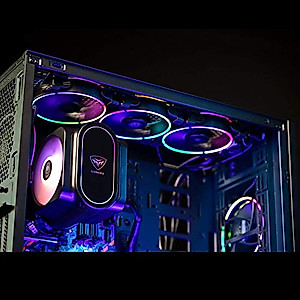 CP3 120mm Fan 3 in 1 Kit Upgrade,12cm RGB LED Computer Case Fan - PWM Cooling Fan - Dual Light Loop Quiet Fan/Multiple Light Modes for PC Case