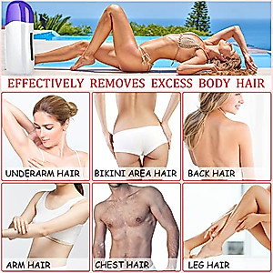 Roll on Wax,Roller Waxing Kit Including 2 Wax,100 Non-Woven Wax Strips & Blue Roll on Wax,6 packs of de-greasing wipes,Wax Kit for Larger Areas of the Body(blue)