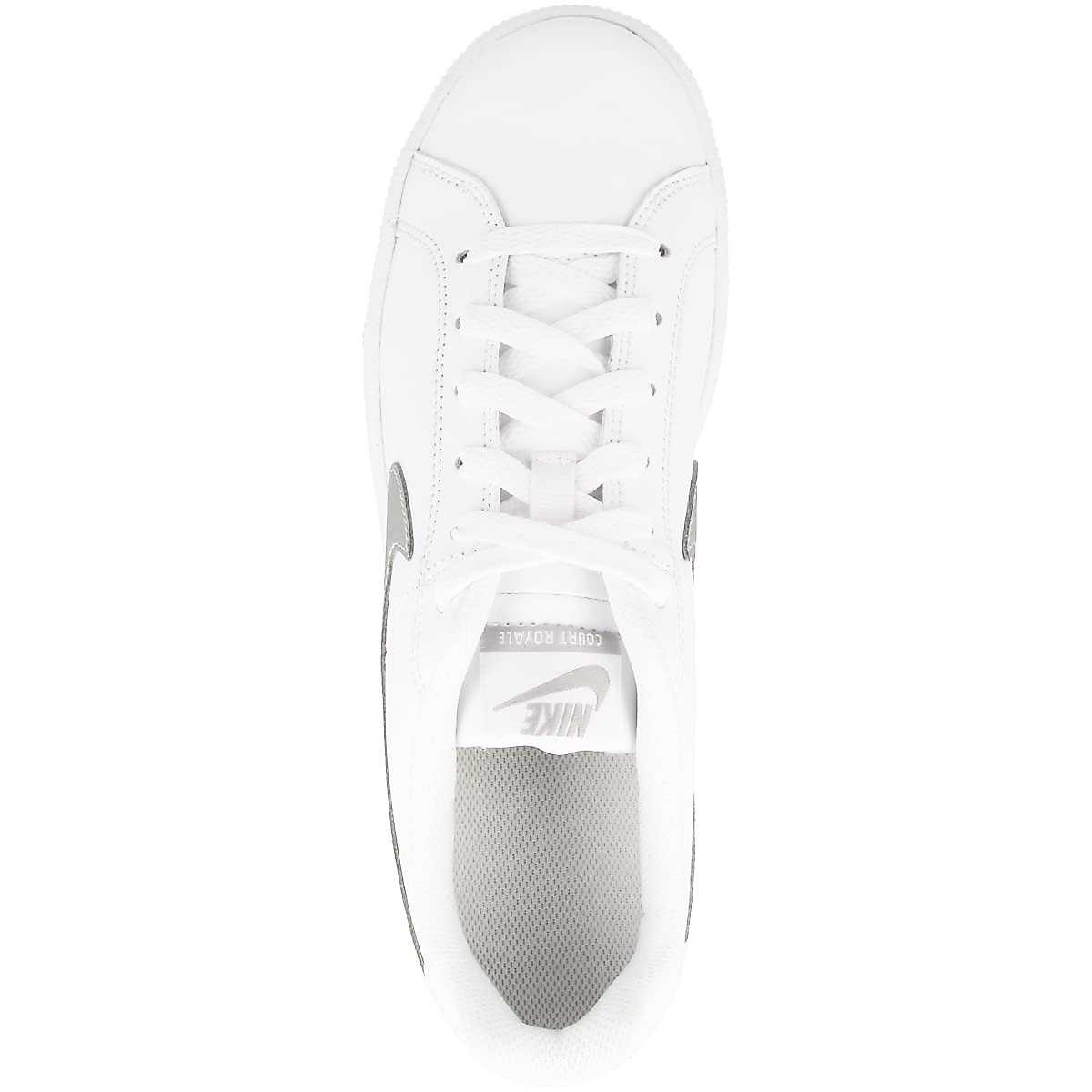 Nike Women's Low-Top Sneakers Tennis Shoes, White White Metallic Silver 100, 9.5