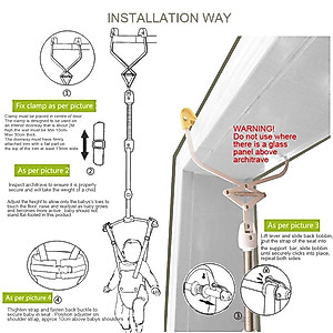 DiLiDiLi Baby Door Jumpers and Bouncers Exerciser with Door Clamp Adjustable Strap Baby Door Jumper for Baby Toddler Infant 6-24 Months Indoor Baby Door Jumper