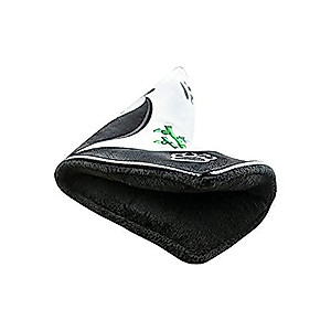 PINMEI Golf Blade Putter Cover Golf Putter Headcover Synthetic Leather Closure for Scotty Cameron Odyssey Blade Taylormade Ping (White black panda)