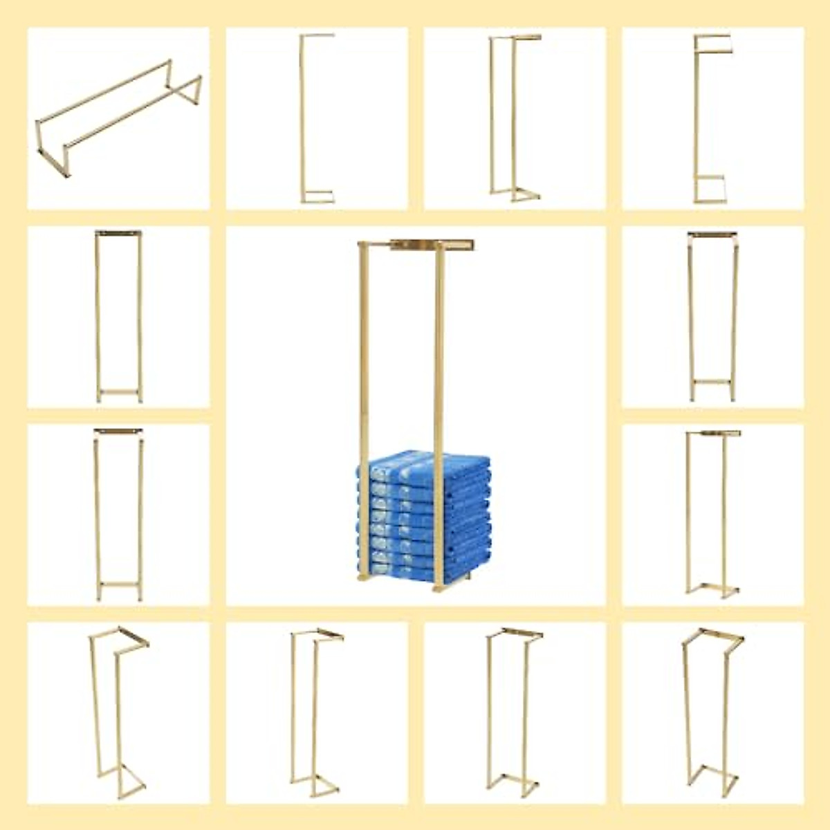 Towel Rack,Towel Racks for Bathroom,Punching/No-punching Wall Mounted Towel Storage Organizer,Stainless Steel Bath Towel Holder,Modern Wall Shelf for Small Space,20.2*15.5*73cm/7.95*6.1*28.74in Gold