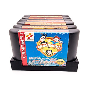 Game Cartridge Holder for Sega Genesis - Tray Holds 6 Games - Mega Drive Display