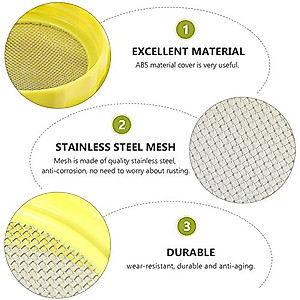 UPKOCH 3pairs Germination Salad Alfalfa, Yellow Practical Grow Jars Stand Maker Screen Legs Sprouting Bean Lids Water Sprout Stainless Screens Tray Steel Seeds Plastic Mung Tool Kit