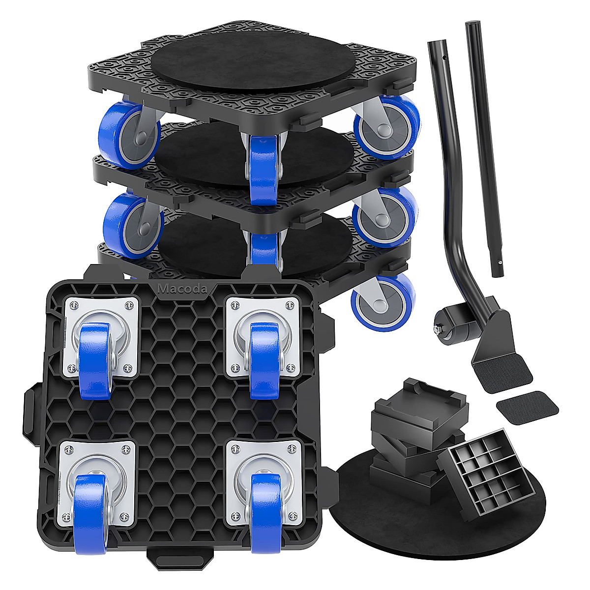 Macoda Furniture Movers with Wheels, Furniture Lift Mover Tool Set of 4 with 360° Rotation and 880lbs Capacity for Moving Heavy Furniture, Refrigerator, Sofa, Cabinet, Piano.