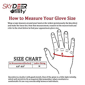 SKYDEER Extra Soft and Comfortable Deerskin Suede Garden Gloves for Women, Double Foam Padded Palm Patch for Protection and Flex Grip, Breathable and Durable (SD6613)