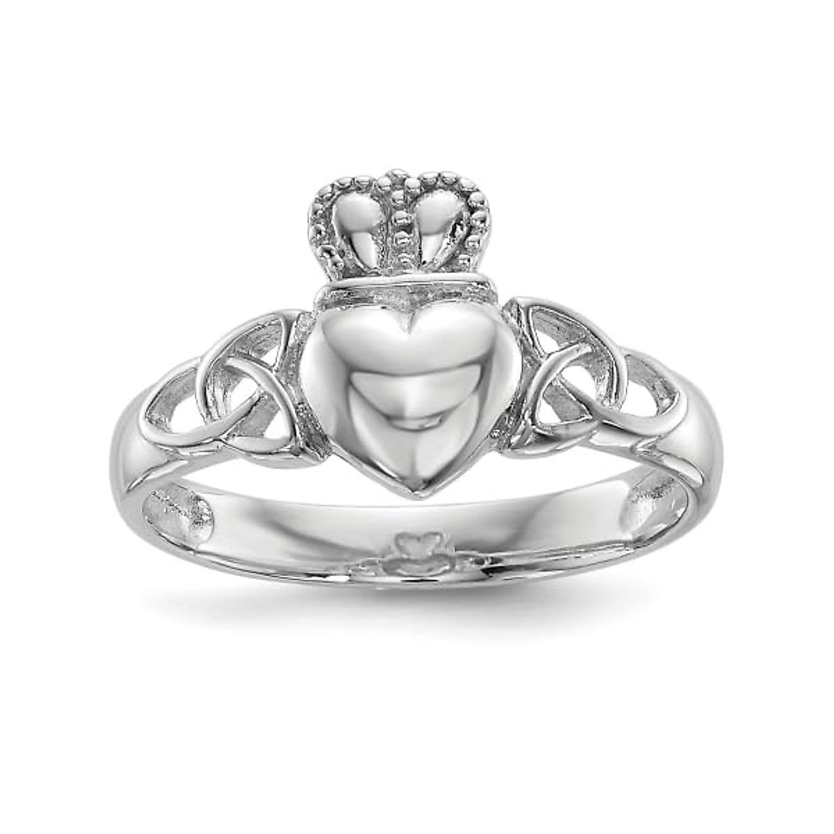 925 Sterling Silver Heart Love Irish Claddagh Celtic Ring Jewelry Size 8