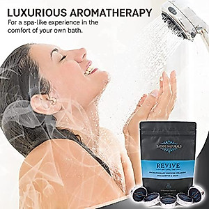 Satavi Naturals Eucalyptus & Mint Shower Steamers, Aromatherapy for Women & Men, Shower Bombs, Natural Essential Oils, Vapor Tabs for a Relaxing Spa Like Experience - 30g Tablets (15 Pack)