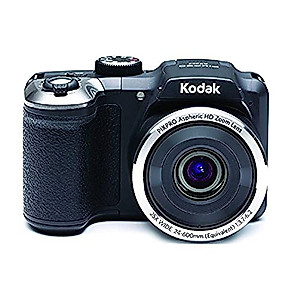 KODAK PIXPRO AZ252 Astro Zoom Digital Camera (Black) Bundle with 32GB Card, Case, Koah Nostrand Avenue Gadget Bag with Accessory Kit and Rechargeable Batteries