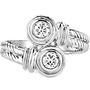 Jude Jewelers Stainless Steel Braided Knot Wedding Engagement Promise Statement Ring (Silver, 10)