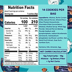 Effin Good Chocolate Chip Keto Cookies | Sugar Free Cookies | Keto Snacks | High Protein, Low Carb, Low Calorie | No Sugar Alcohols | Gluten Free | Diabetic Snacks | Keto Dessert | Healthy Snacks for Adults(3 Pack)