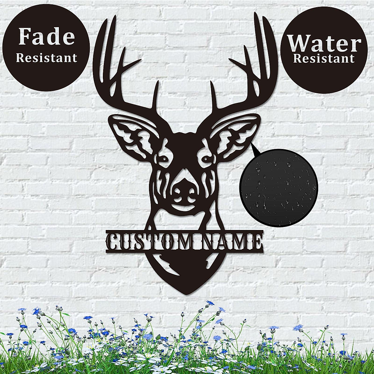 Deer Art Wall Decor Hunter Signs Personalized Deer Metal Signs Indoor Housewarming Gifts Outdoor Decor Christmas Gifts Deer Wall Art Decor Dad's Gifts Kitchen Signs Deer Wall Decor