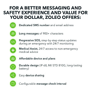 ZOLEO Satellite Communicator – Two-Way Global SMS Text Messenger & Email, Emergency SOS Alerting, Check-in & GPS Location – Android iOS Smartphone Accessory