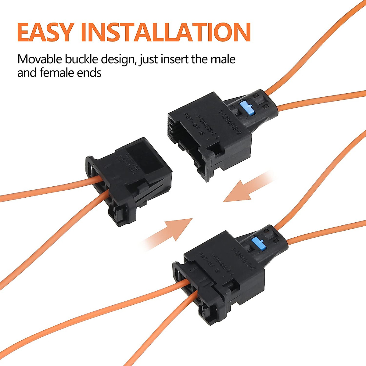 Mellbree 2Pcs Fiber Optic Loop, Female and Male Fiber Optic Bypass Loop Adapter Connector Diagnostic Device Tool Compatible for Benz Audi Mercedes BMW VW Porsche MOST Optical System