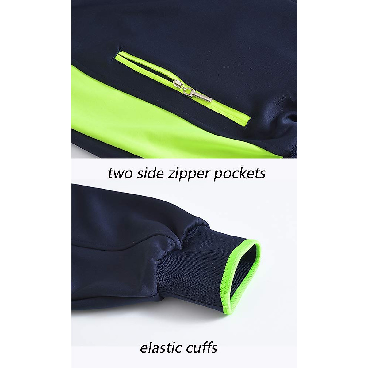 YSENTO Men's Tracksuits Set Outfits 2 Piece Jogging Suits Warm Up Running Track Sets Sweatsuits Green L