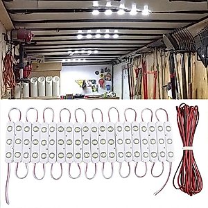 Linkstyle 60 LEDs 12V Van Interior Light Car LED Ceiling Lights Kit, Super Bright Lighting Dome Lamp for Van RV Truck Auto Vehicle Boats Caravans Trailers Lorries Bus Camper (20 Modules, White)