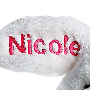 Lillian Vernon My First Easter Bunny Plush Pink Toy - Stuffed Animal with Customizable Embroidered Name for Boys & Girls, Personalized Kids & Toddler Gifts, 16 Inches Tall