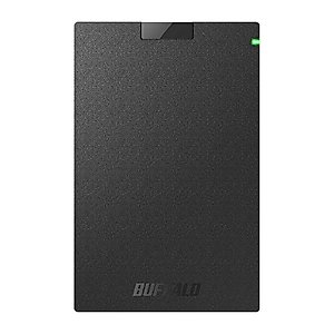 BUFFALO SSD-PG480U3-B/NL USB3.1 Gen1 Portable SSD, 480 GB, Made in Japan, PS5/PS4 (Manufacturer Operation Confirmed), Impact Resistant, Connector Protection Mechanism