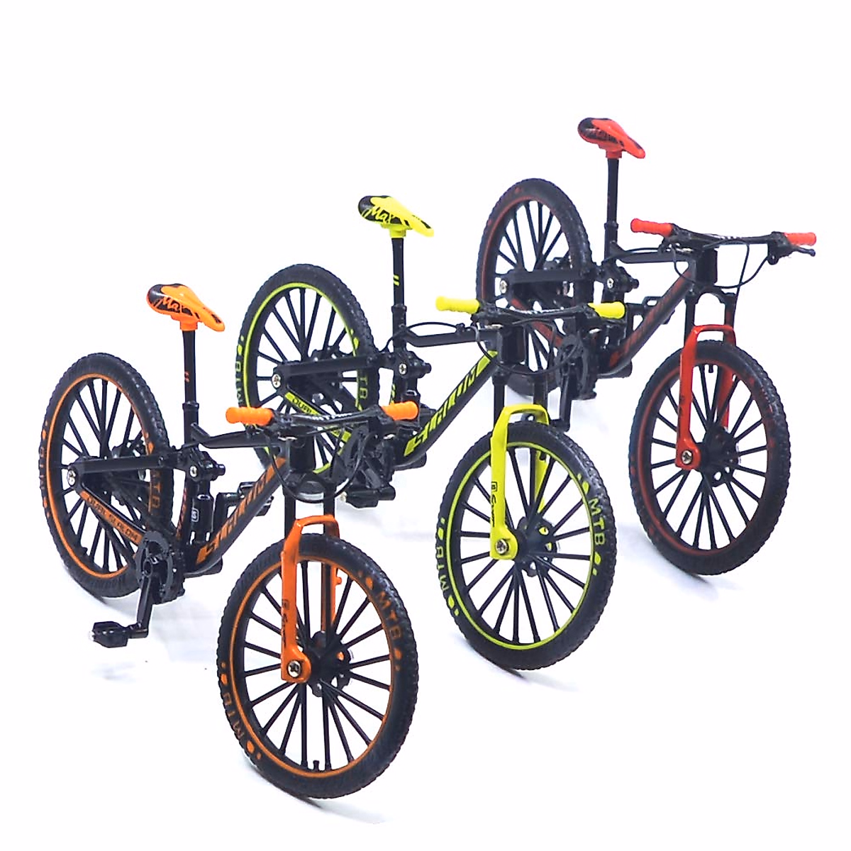 Ailejia Mountain Bike Toy Mini Cake Topper Dirt Bicycle Ornament Vehicles Model Cake Toppers Road Model Bikes BMX Decoration Crafts for Home (Black Green)