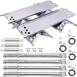 Hipoilk Grill Replacement Parts for Kenmore 415.16107110 122.16134110 415.16106210, Charbroil 463411911 463411512, Nexgrill 720-0783 720-0719BL, Grill Burners, Heat Plate Shield, Igniter