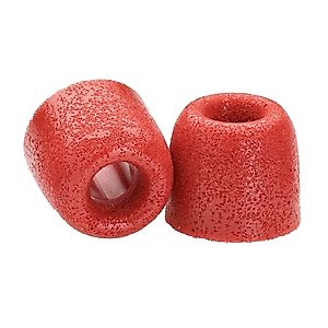 Comply Foam Premium Earphone Tips - Isolation T-400 (Red, 3 Pairs, Medium)