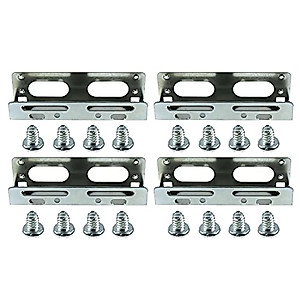 ZZHXSM 2 Sets Mounting Bracket 3.5" to 5.25" Hard Disk Drive Alloy Mounting Bracket Adapter with Screws Fits 5.25" Internal Drive Bays, Compatible with All Types of 3.5" Hard Disk Drives (HDD/SSD)