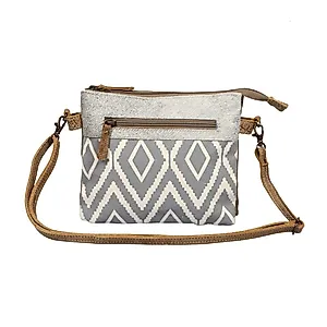 Myra Bag womens Blaze Upcycled Canvas & Leather Crossbody Bag S-1331