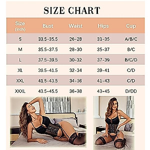 Avidlove Garter Lingere Set Lace Teddy Chemise Set Sexy Corset Lingerie