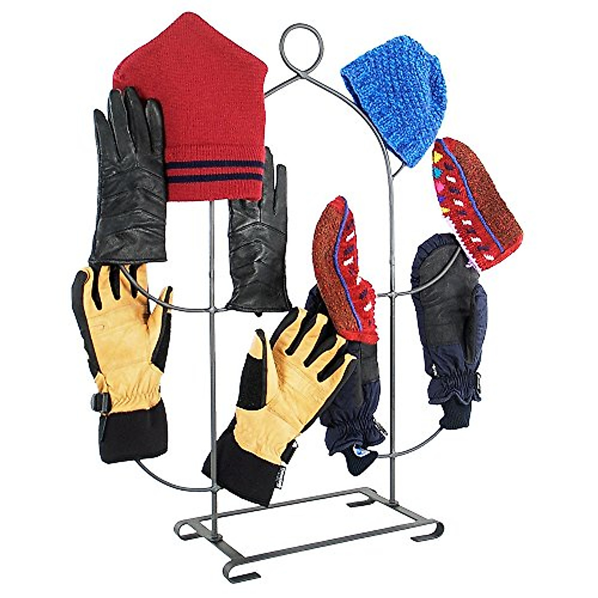 Minuteman International Mitten/Hat Drying Rack Tree, Graphite