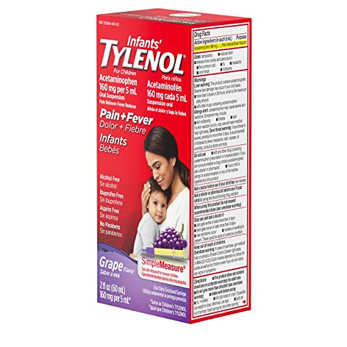 Infants' Tylenol Acetaminophen Liquid Medicine, Grape, 2 fl. oz
