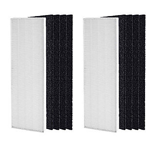 Nispira AeraMax 90 100 DX5 DB5 Filter Replacement for Fellowes Aeramax Air Purifier Part 40101701 9287001 9324001, True HEPA Activated Carbon 2 Sets