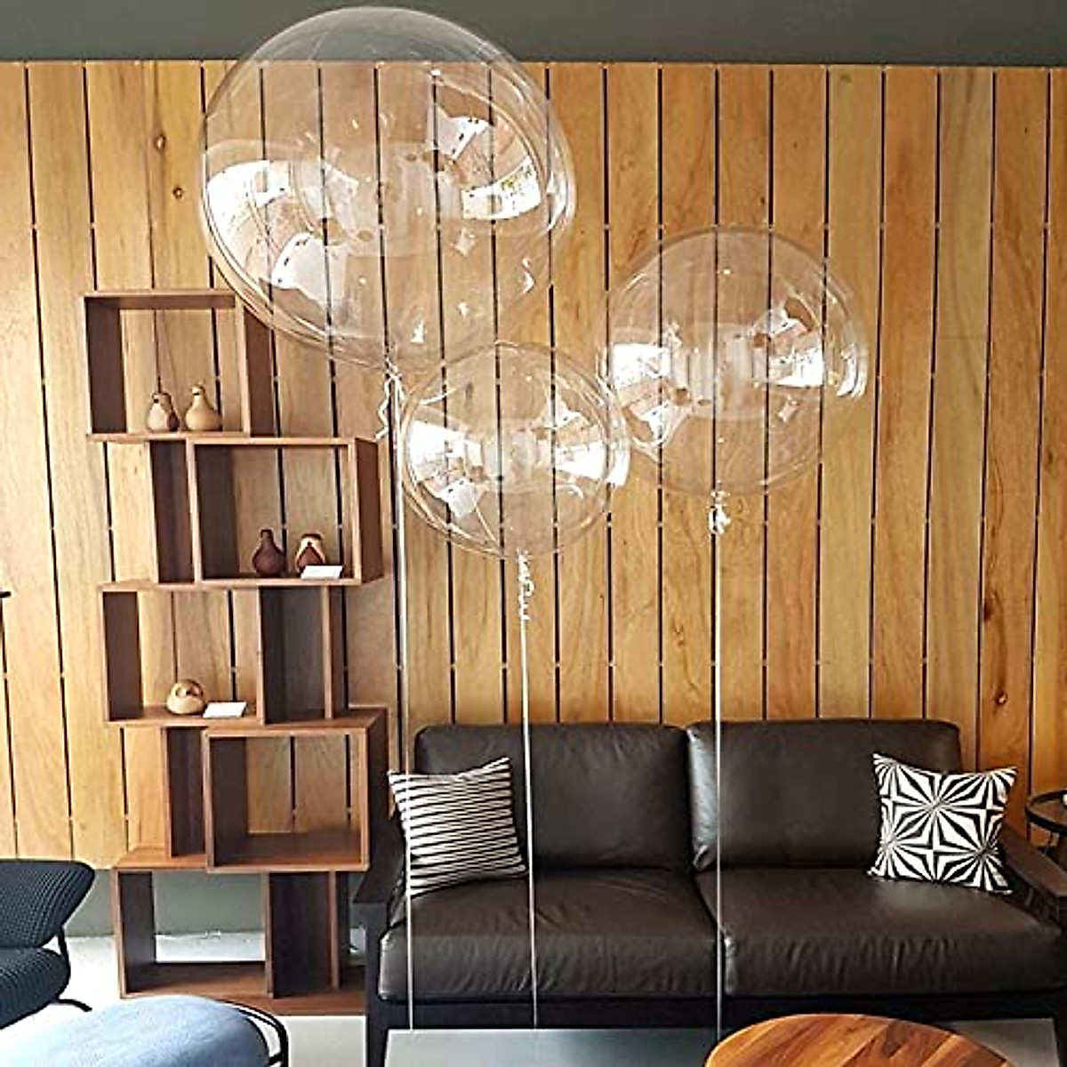 10 Pcs 20-inch Clear Bobo Bubble Plastic Balloons for LED Bobo Balloons LED Light Up Balloons for Christmas, Wedding, Birthday Party Decorations (Led String Not Included) (10 Pcs, 20 Inches)